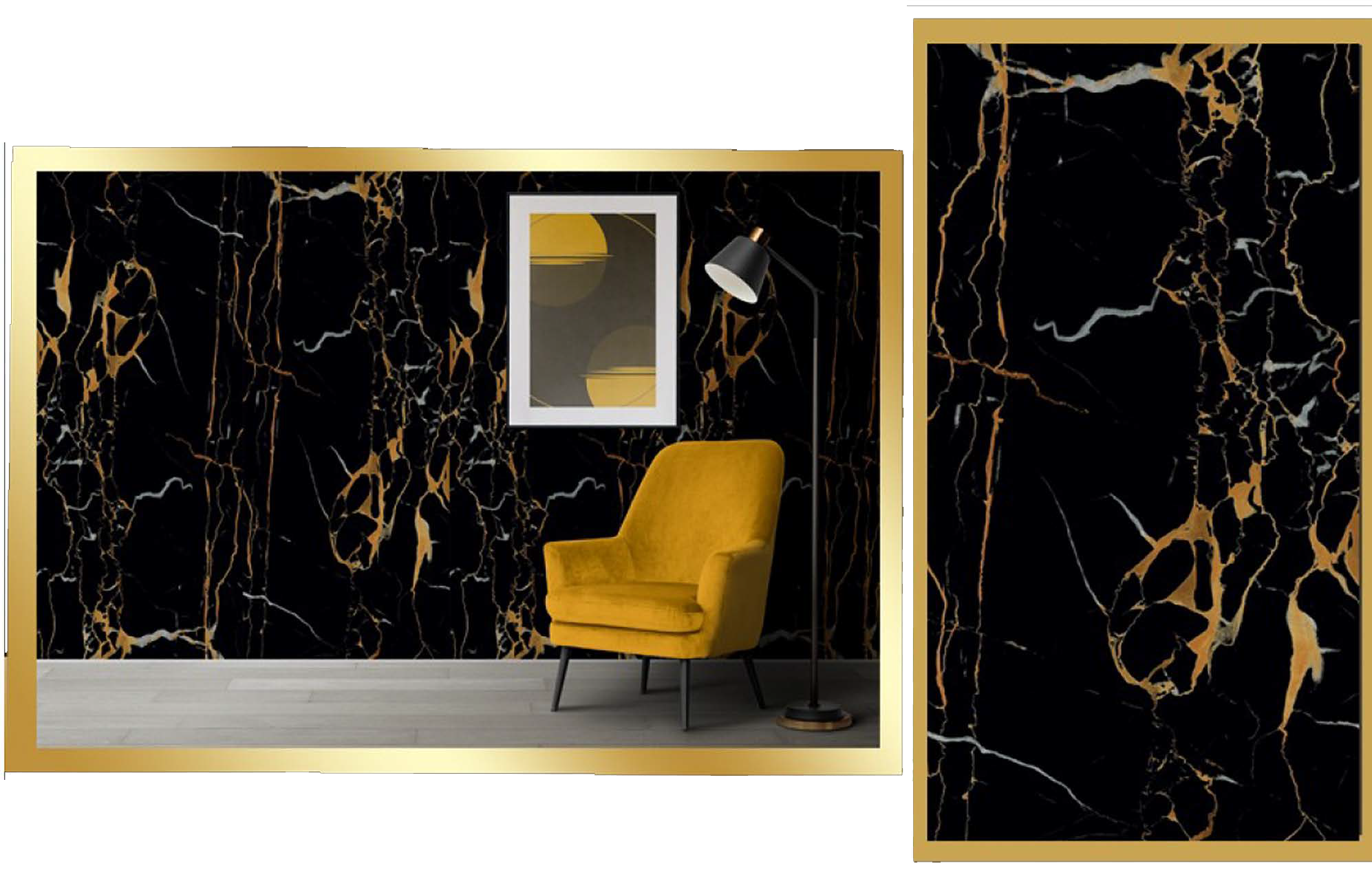 PVC PANELING MARBEL PATTERN WITH SPECIAL PROFILES | Fast Decor