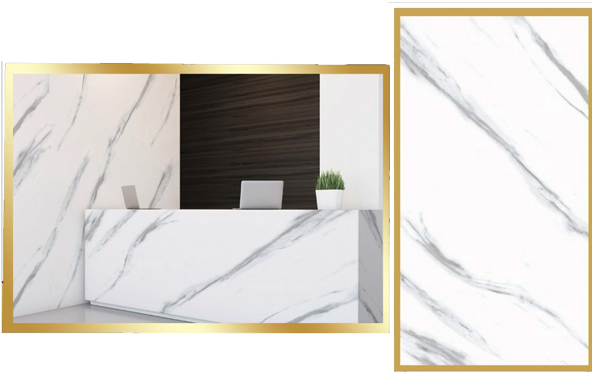 PVC PANELING MARBEL PATTERN WITH SPECIAL PROFILES | Fast Decor