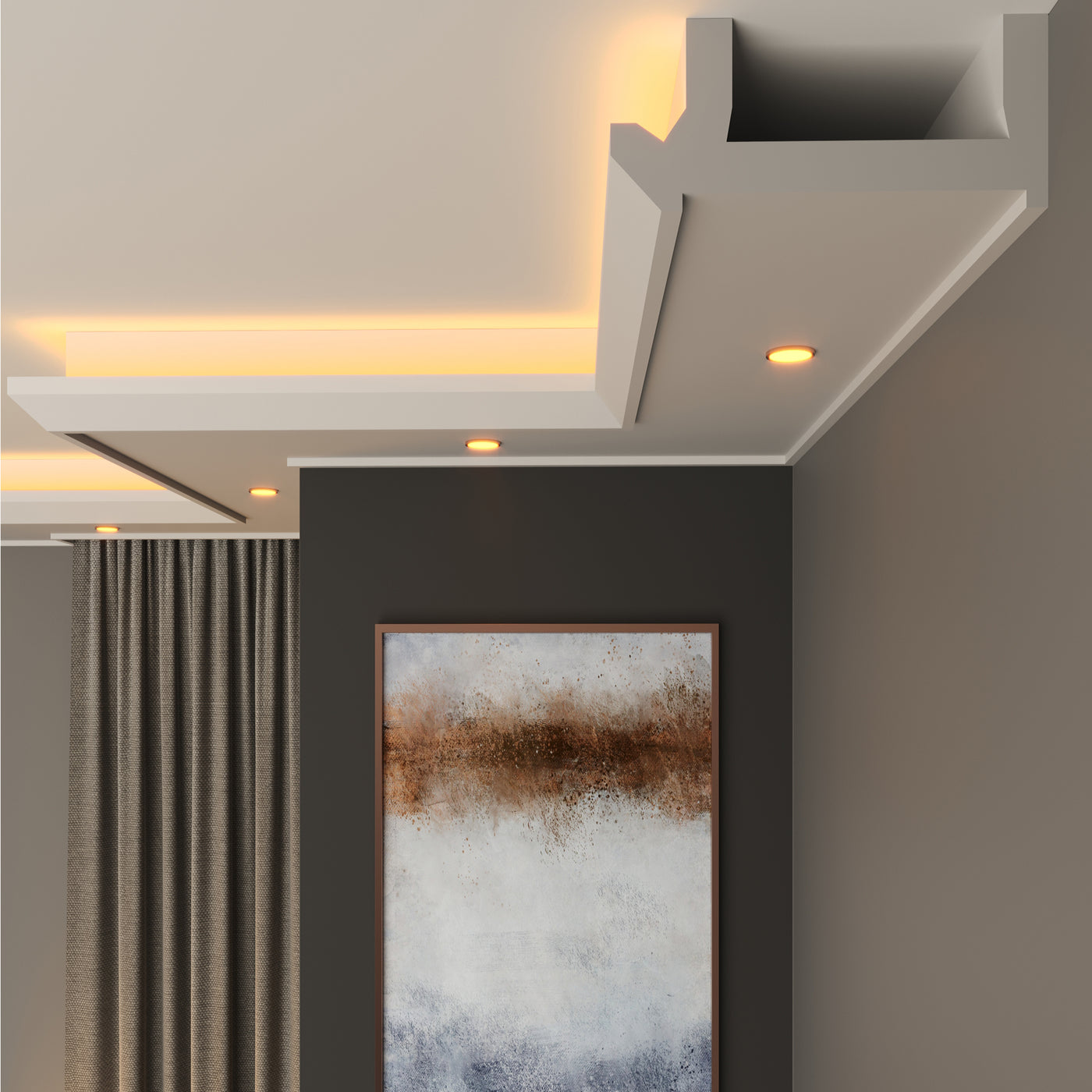 Led Coving Cornice Moulding Ceiling Decoration CLS07 | Fast Decor