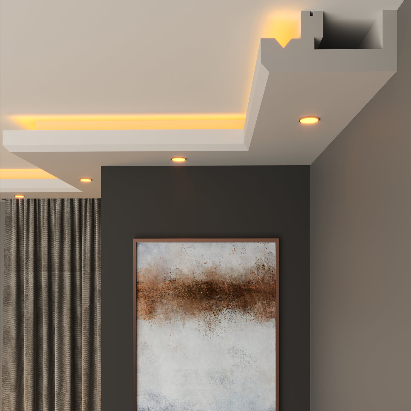 Led Coving Cornice Moulding Ceiling Decoration CLS03 | Fast Decor