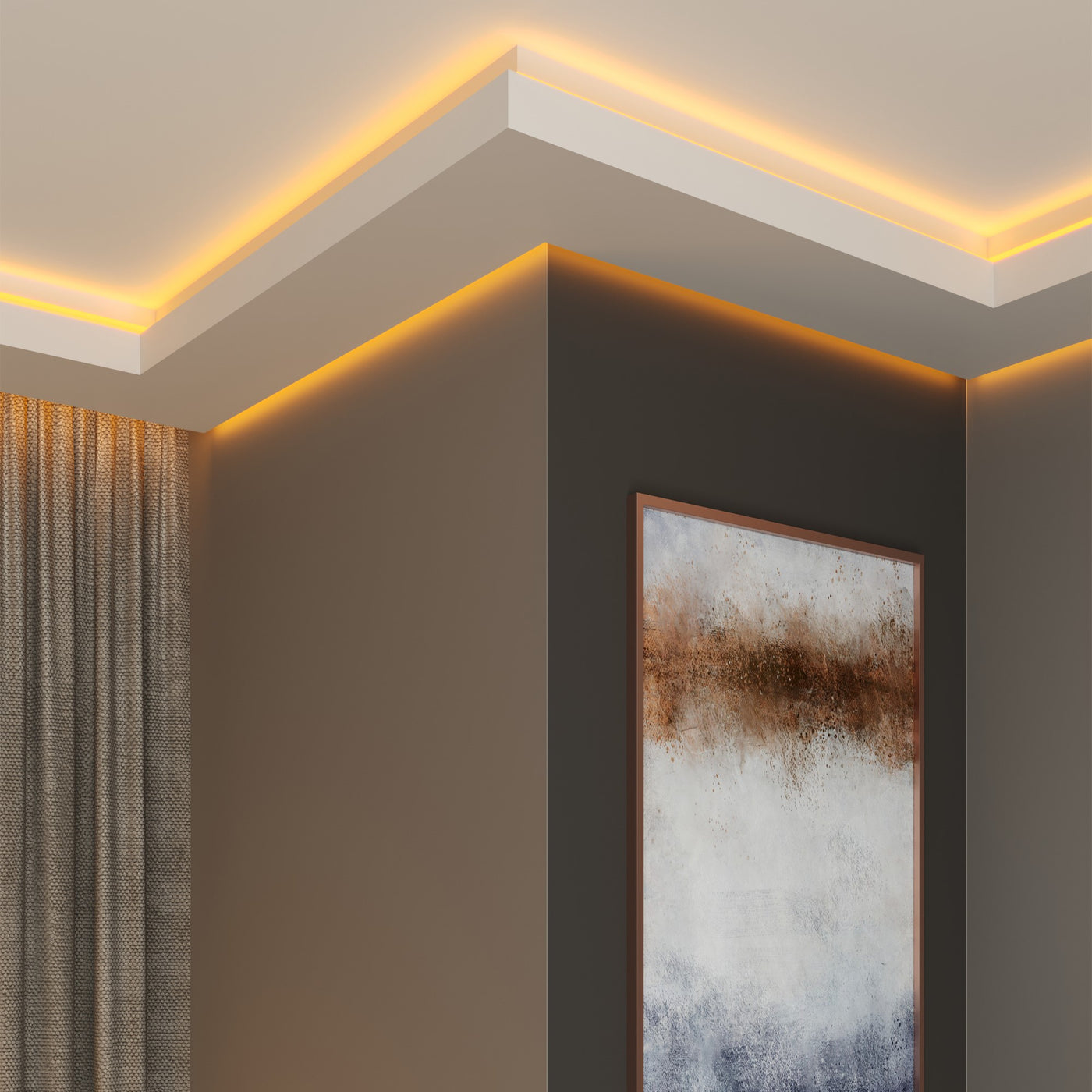 XPS LED Ceiling Coving Cornice Moulding - CLL18 | Fast Decor