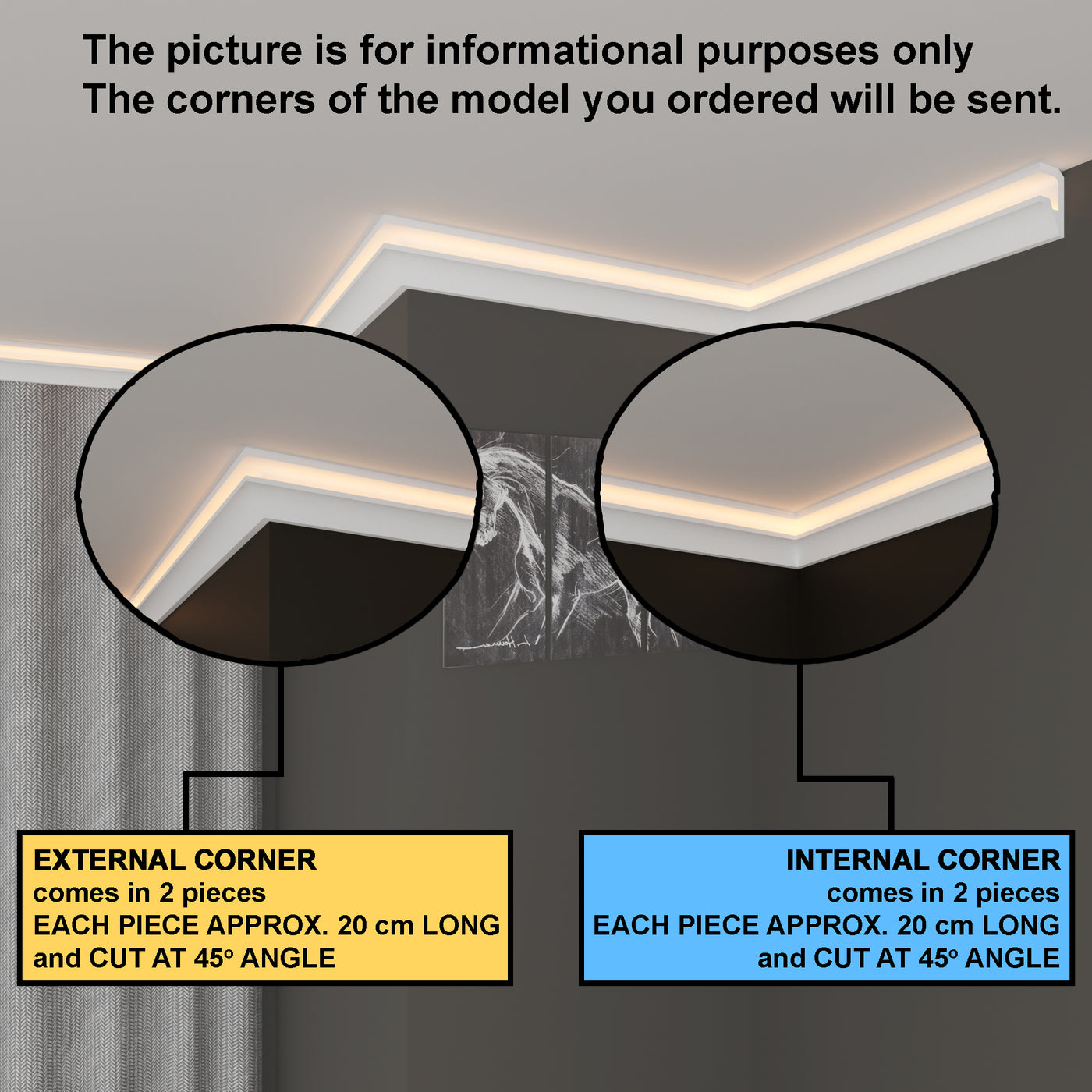 Led Coving Cornice Moulding Ceiling Decoration CLF04 | Fast Decor