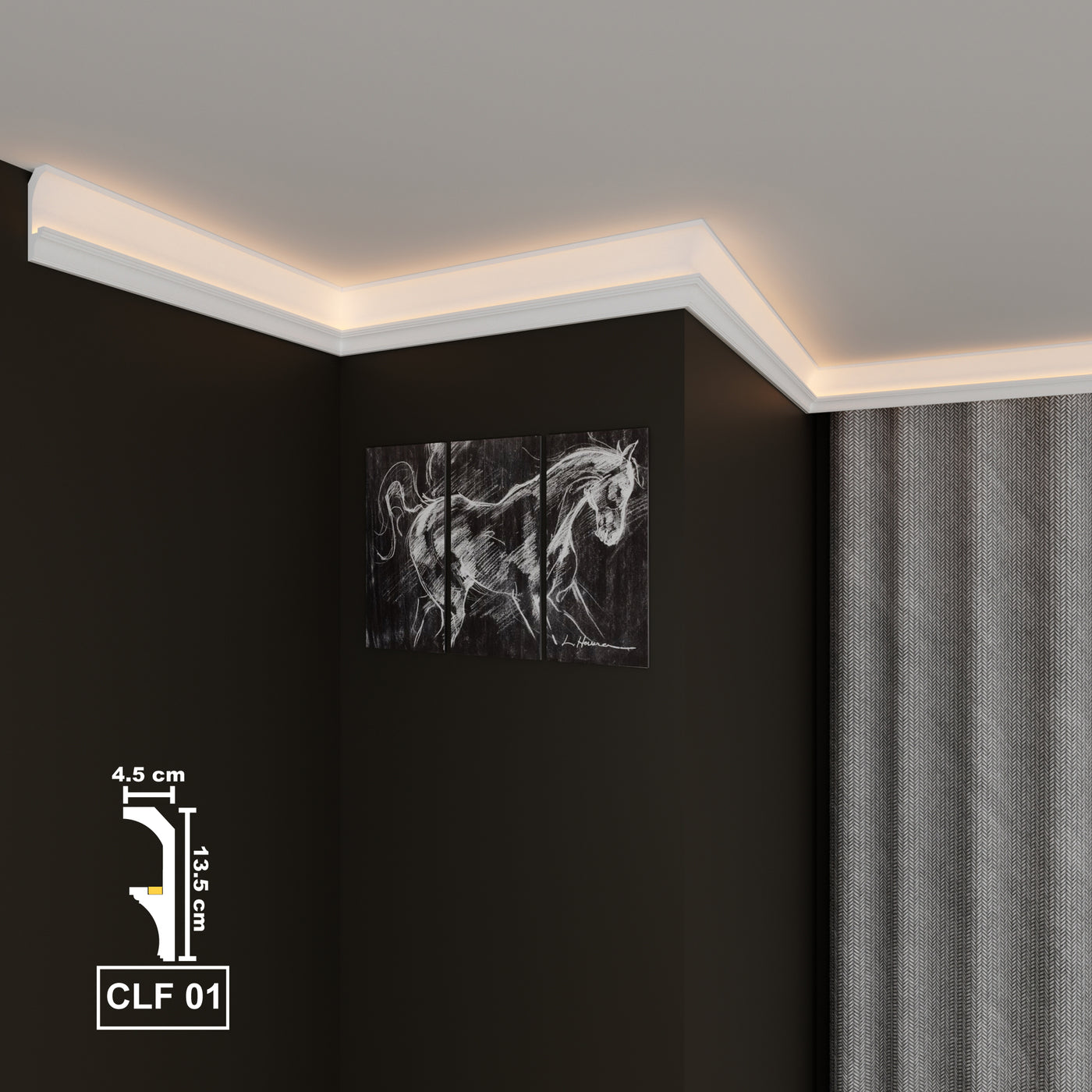 Led Coving Cornice Moulding Ceiling Decoration CLF01 | DeconilUk